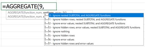 aggregate subtotal sum แตกต่างกันอย่างไร thep excel