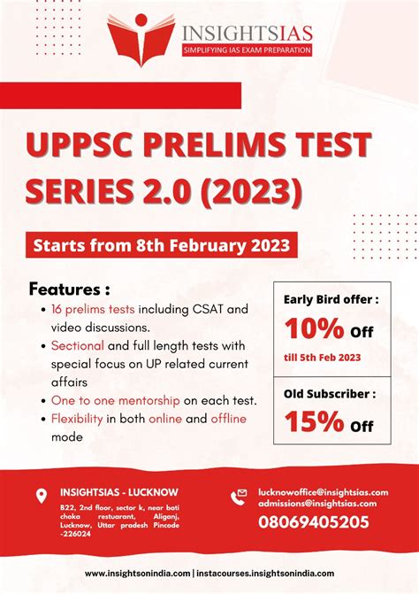 [ Admissions Open ] Insightsias Uppsc Prelims Test Series 2023 2 0 Insights Ias Simplifying
