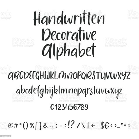 필기 브러쉬 편지입니다 Abc입니다 현대 서 예입니다 핸드 레터링 벡터 알파벳 드로잉에 대한 스톡 벡터 아트 및 기타 이미지