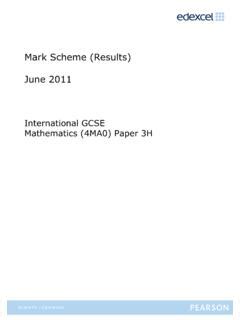 Mark Scheme Results June Edexcel Mark Scheme Results June