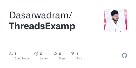 Github Dasarwadramthreadsexamp