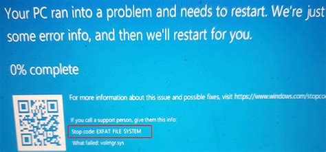 How To Fix Stop Code Exfat File System In Windows 1011 8 Ways Minitool Partition Wizard