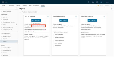 Migration Coordinator Lift And Shift Migration Modes Network And Security Virtualization