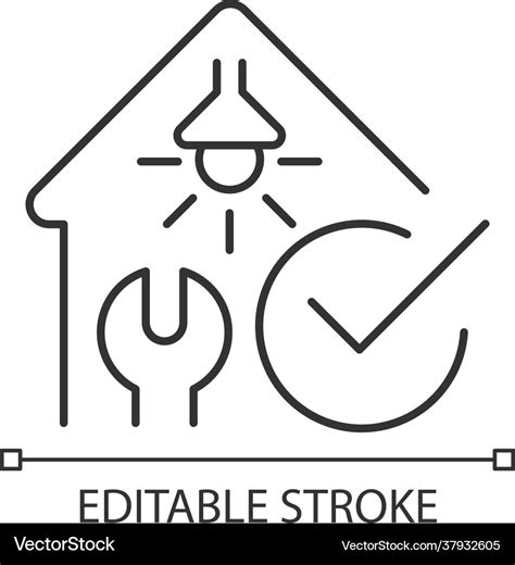 Electrical Safety Inspection Linear Icon Vector Image