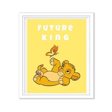 The Lion King Simba Future King Nursery Digital Print 8x10 Instant Download Lion King Simba