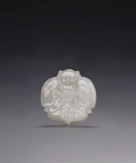 2001 白玉一团和气童子佩