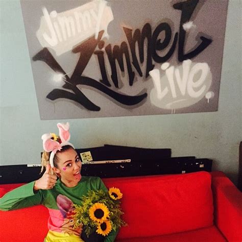 Miley Cyrus Grabs Attention In Quirky Rabbit Jumper And Denim Shorts