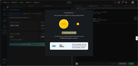 Nisanth Reddy Medapati On Linkedin Geekstreak2024 Geekstreak2024 Codingchallenge Gfg160