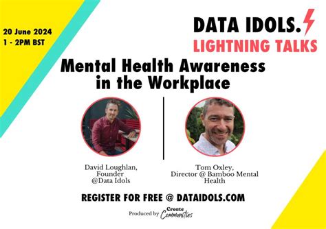 Speaker Tom Oxley On Mental Health In The Workplace Data Idols Posted