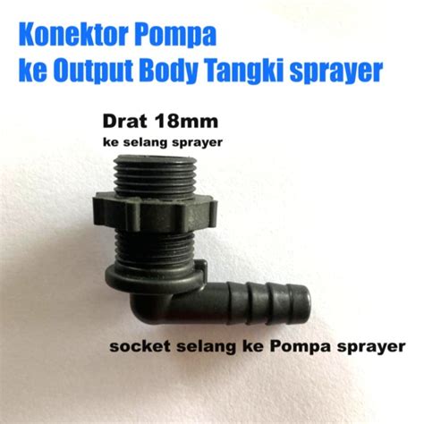 Pump Dynamo Connector To 18mm Drat Electric Sprayer Tank Body Output