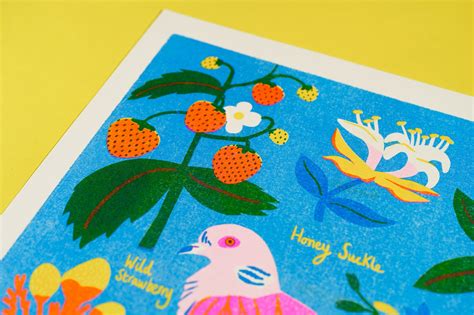 June Risograph Print Etsy
