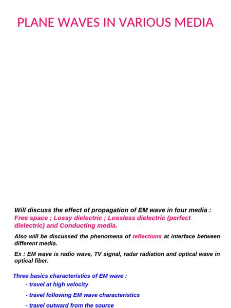 Lecture 4 1 Pdf Waves Electromagnetism