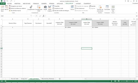 Devis Pour Menuiserie Macros Et Vba Excel
