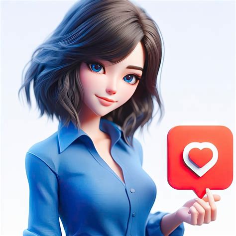 Premium Ai Image Girl Sends A Love Message Ai Generative