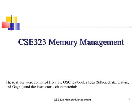 Chapter 8 Memory Ppt Operating Systems Computer Software And Applications