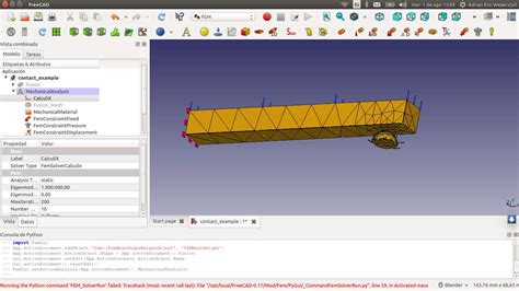 Fem Constraint Contact Page FreeCAD Forum