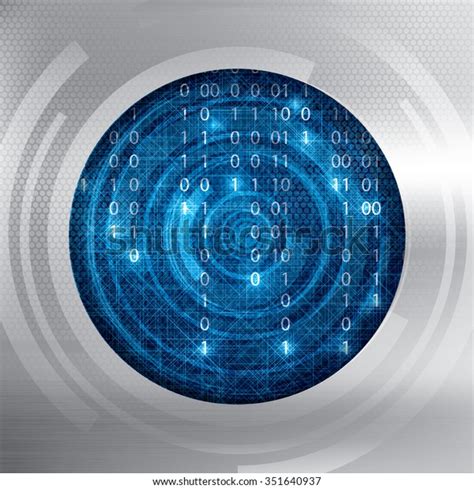 Abstract Tech Binary Security Blue Background Stock Vector Royalty Free 351640937 Shutterstock