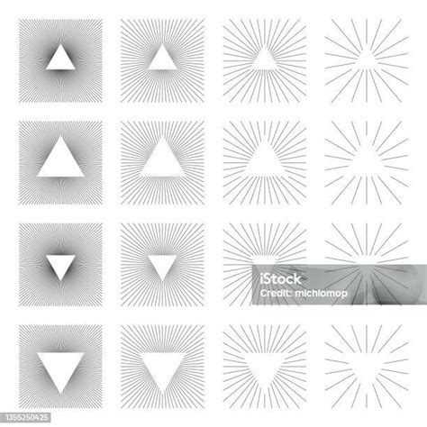 빈티지 스퀘어 태양의 세트는 다른 모양으로 버스트 트렌디 한 손으로 그린 복고풍 버스팅 광선 디자인 요소 힙스터 벡터 일러스트레이션 0명에 대한 스톡 벡터 아트 및 기타
