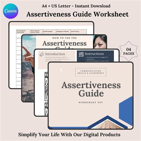 Assertiveness Skills Worksheet Build Assertiveness Guide