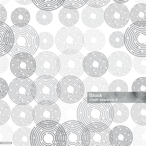 추상적임 초현대적 연속무늬 회색 원으로 흰색 배경 벡터 0명에 대한 스톡 벡터 아트 및 기타 이미지 0명 2015년 경쟁자 Istock