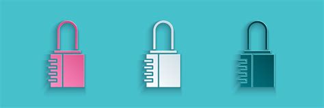 파란색 배경에 격리된 안전한 조합 잠금 아이콘을 용지 잘라냅니다 조합 자물쇠 보안 안전 보호 암호 개인 정보 보호 종이 아트 스타일 벡터 일러스트레이션 3차원 형태에 대한