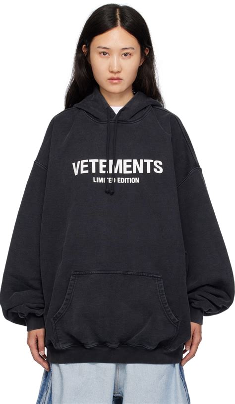 Vetements Black Limited Edition Hoodie Vetements