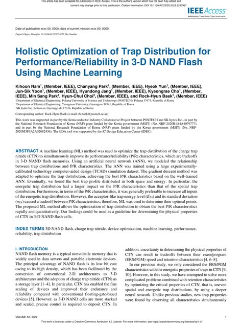 Pdf Holistic Optimization Of Trap Distribution For Performance