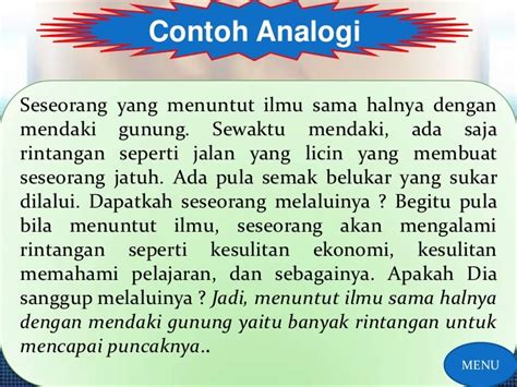 Contoh Paragraf Analogi Riset