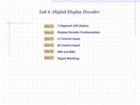 PPT Lab Segment LED Display Decoder Fundamentals PowerPoint Presentation ID