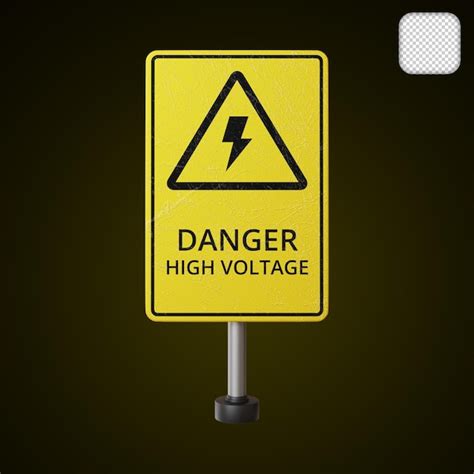Premium Psd Danger High Voltage Safety Equipment 3d Illustration