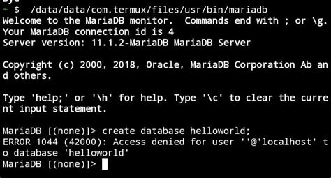 Another Error With Using Mysql Rtermux