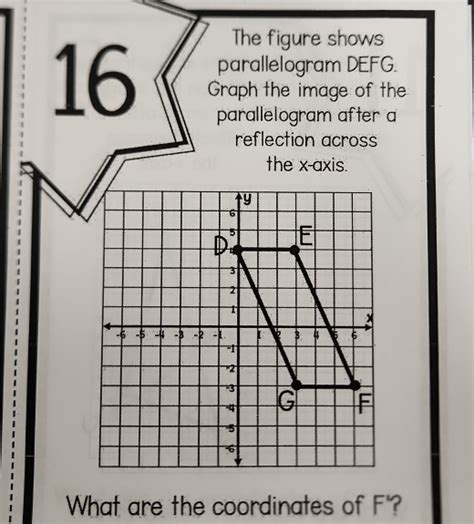 Solved The Figure Shows Parallelogram Defg 16 Graph The Image Of The