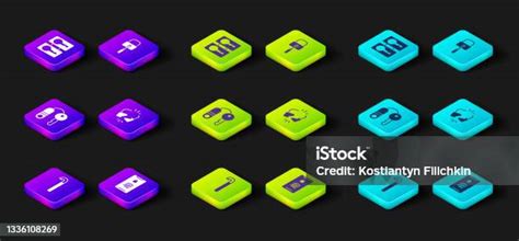 크로우바 세트 지문 스캔 하우스 키 깨진 또는 금이 간 잠금 장치 선택 및 주조 키 아이콘잠금 선택 벡터 3차원 형태에 대한 스톡 벡터 아트 및 기타 이미지 Istock