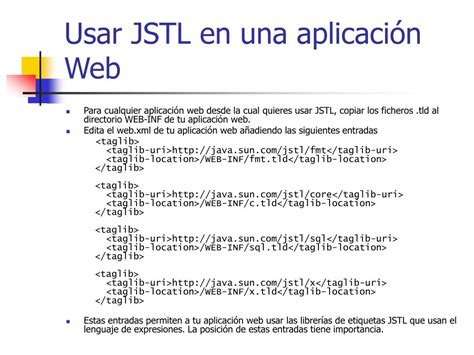 ppt javaserver pages standard tag library jstl powerpoint presentation id 2959304