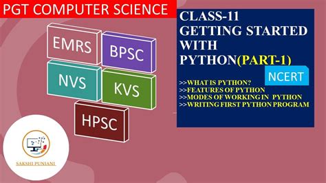 Emrsbpsc Pgt Computer Sciencefull Ncertsakshi Puniani Youtube