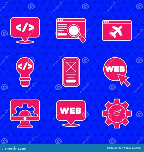 set ui or ux design web and graphic website statistic development