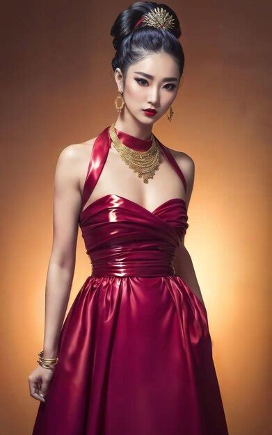Premium Photo Photo Portrait Of Beautiful Playful Asian Lady Woman