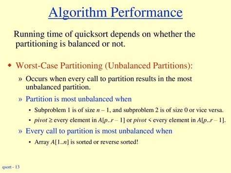 Quicksort Quick Sort Correctness Of Partition Loop Invariant Ppt