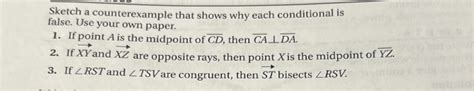 Solved Sketch A Counterexample That Shows Why Each