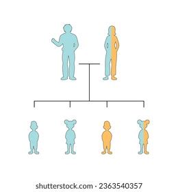 X Linked Recessive Inheritance Concept Design Vector Stock Vector Royalty Free