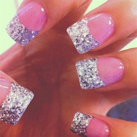 Pink And Silver Nails Nail Designs Glitter Glitter Nails Nail Art