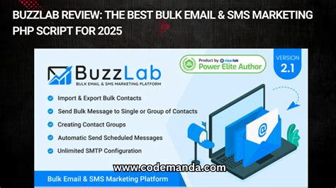 buzzlab review the best bulk email and sms marketing php script for 2025 codemanda php script