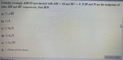 Solved Consider Rectangle ABCD Not Shown With AB Sides AB Chegg
