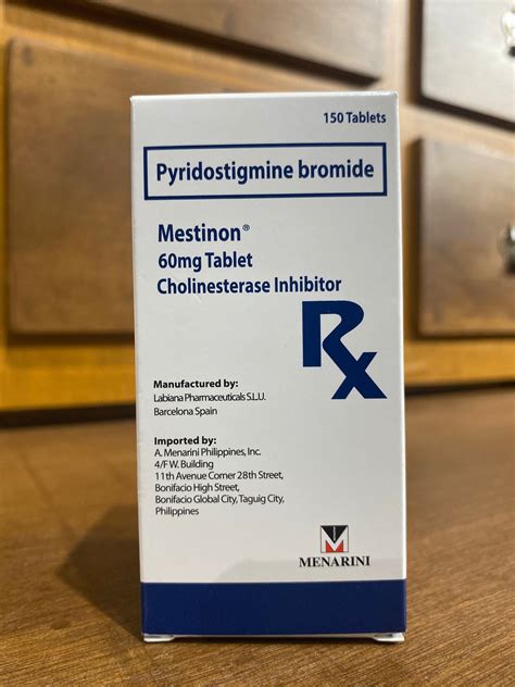 Pyridostigmine Bromide Mestinon 60mg Tablet Meds For All