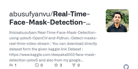 Github Abusufyanvureal Time Face Mask Detection Using Yolov5 Opencv