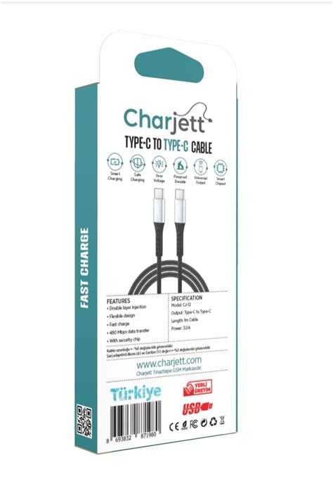 Charjett Type C To Type C Kablo A Ar Tekstil