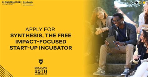 Constructor University On Linkedin Synthesis Start Up Incubator Program
