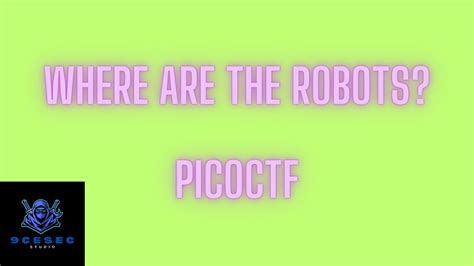 Picoctf Where Are The Robots Challenge Walkthrough Youtube