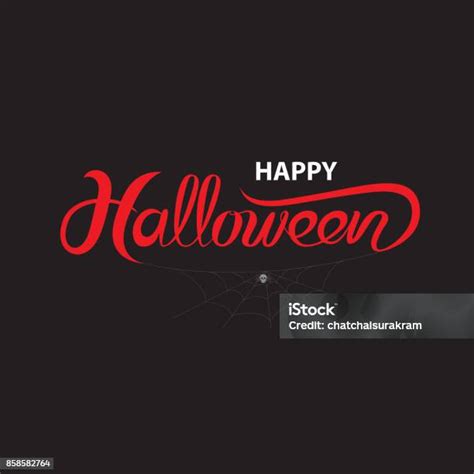 할로윈 배너 달 필입니다 할로윈 트릭이 나 치료 축 하 파티 해피 할로윈 글자 벡터 휴일 파티 초대장 인사말 카드 포스터 배너에 대 한 웹 거미와 서 예 10월에 대한 스톡
