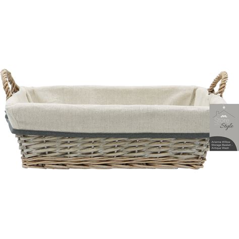 Arianna Rectangular Willow Storage Basket